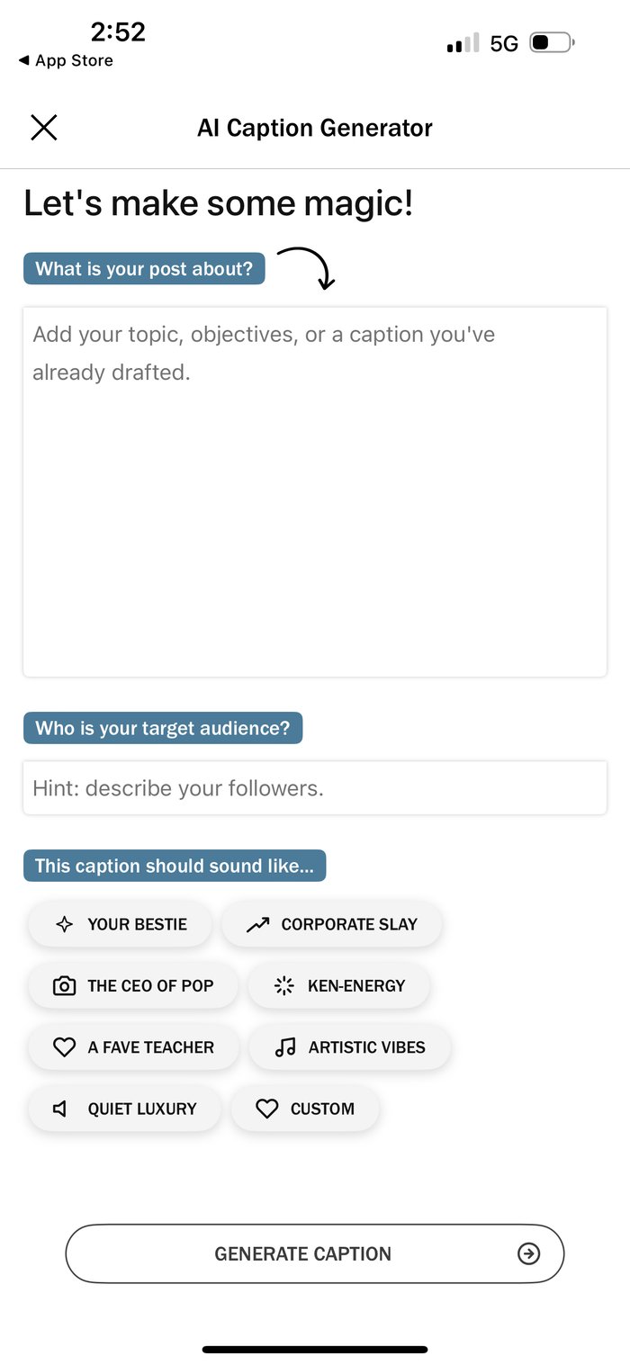 How to Use Planoly's AI Caption Writer